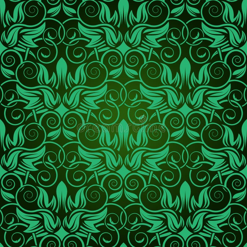 Green seamless pattern stock vector. Illustration of abstract - 63420551