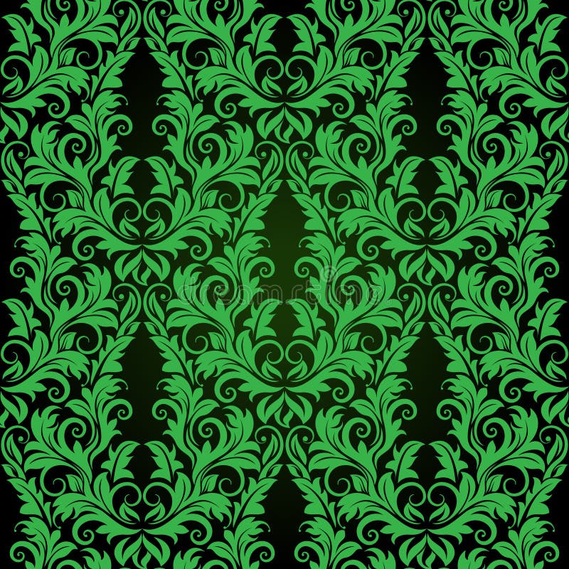 Green seamless pattern stock vector. Illustration of pattern - 63095980