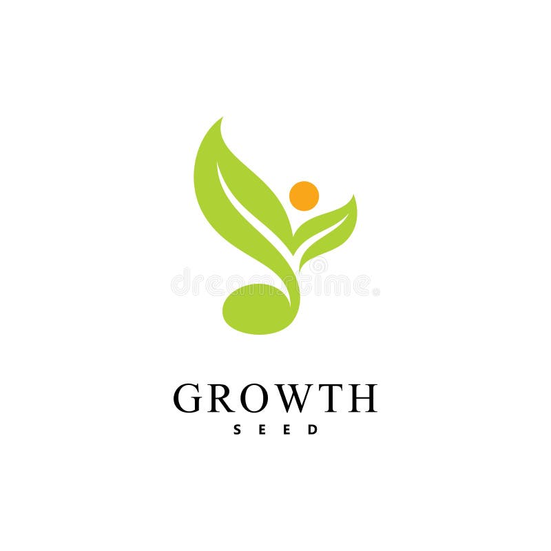 Green Seed Logo Icon Vector Illustration Stock Vector - Illustration of ...