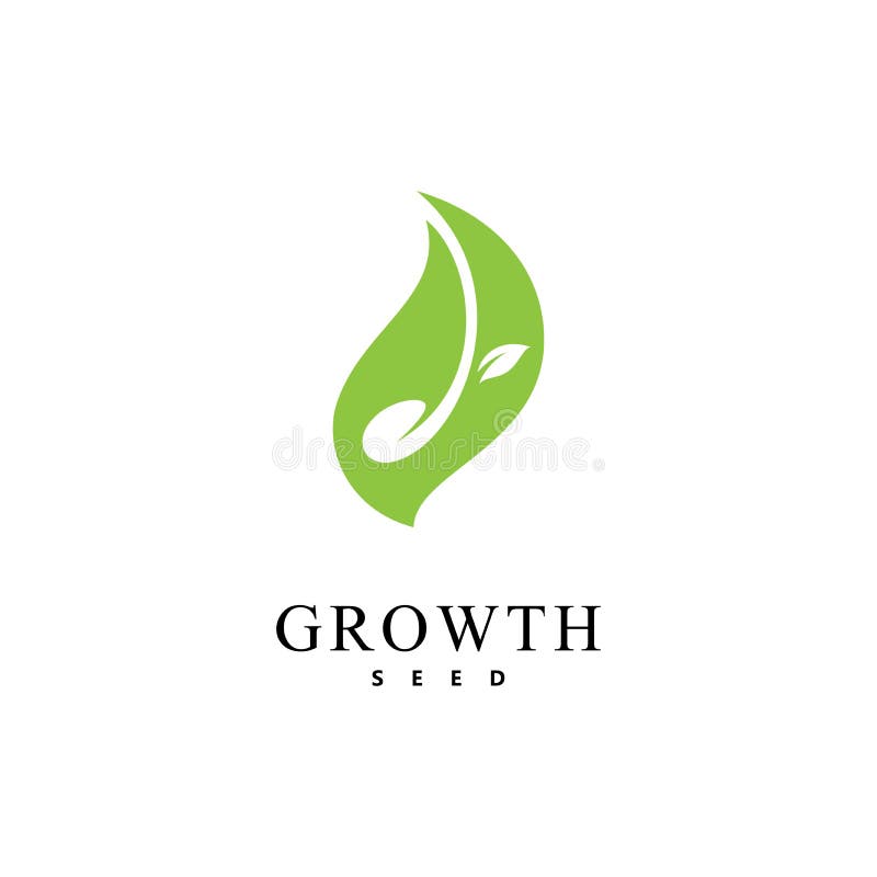 Green Seed Logo Icon Vector Illustration Stock Vector - Illustration of ...