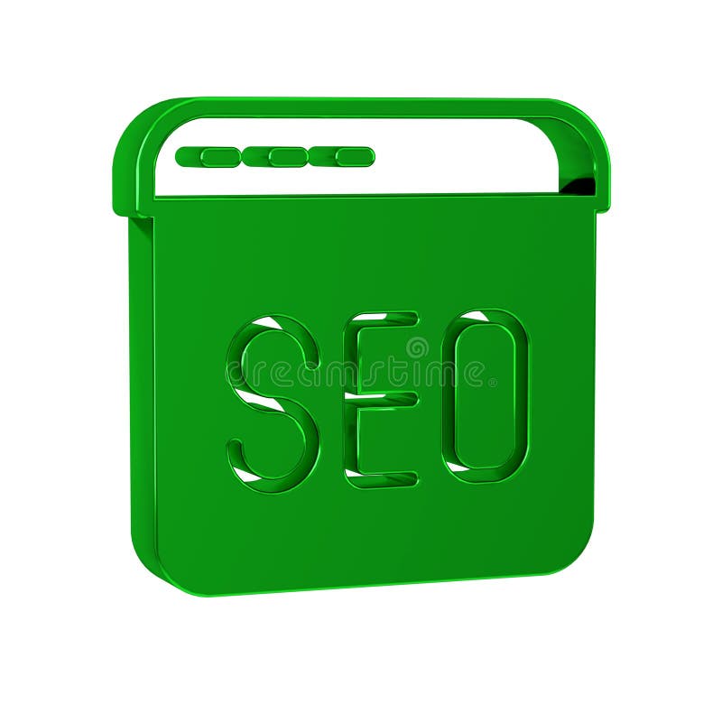 Green SEO Optimization Icon Isolated on Transparent Background. Stock ...