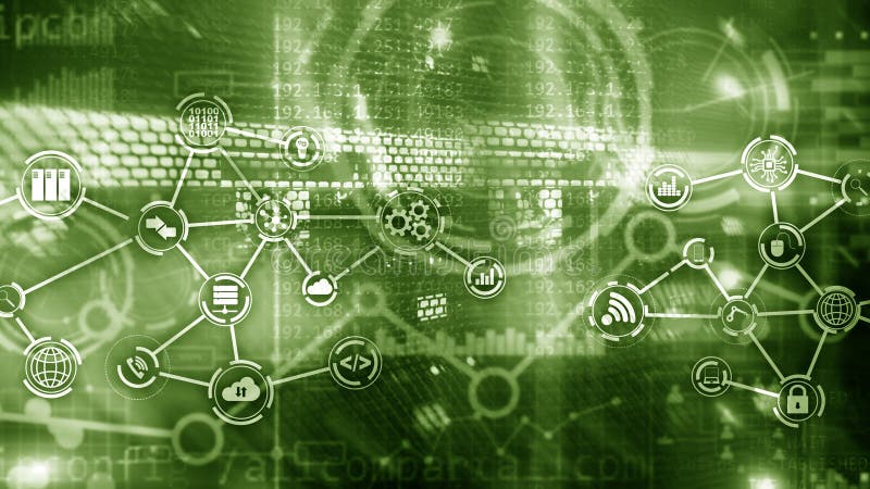 Industry 4.0. IOT. Internet of Things. Smart Manufacturing Concept ...