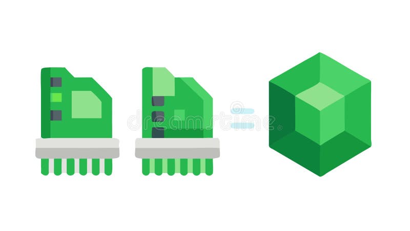 Green Server Towers with Data Flow, Symbolizing Secure Network. Vector Design Generative AI ...