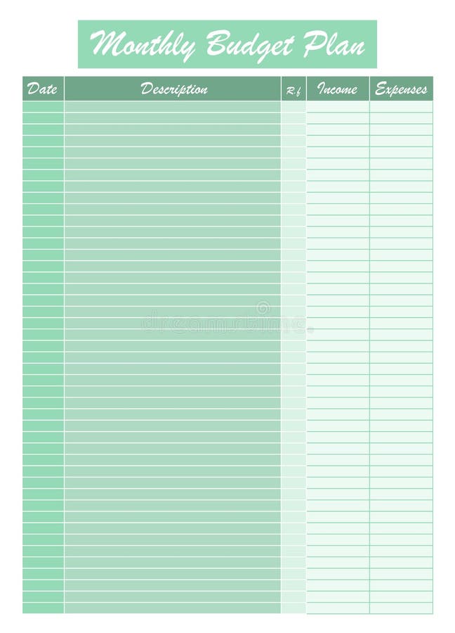 Professional Office Use Monthly Budget Planner Template Stock Vector ...