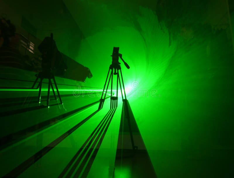Green Shadow in Laser Light Stock Image - Image of fiction, danger ...