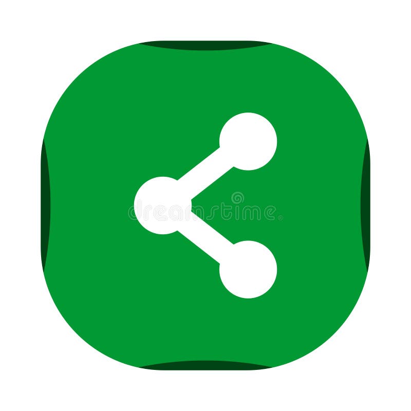 Green Share Icon stock vector. Illustration of file, service - 87536327