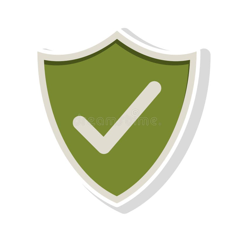Green shield icon stock vector. Illustration of achievement - 80419731