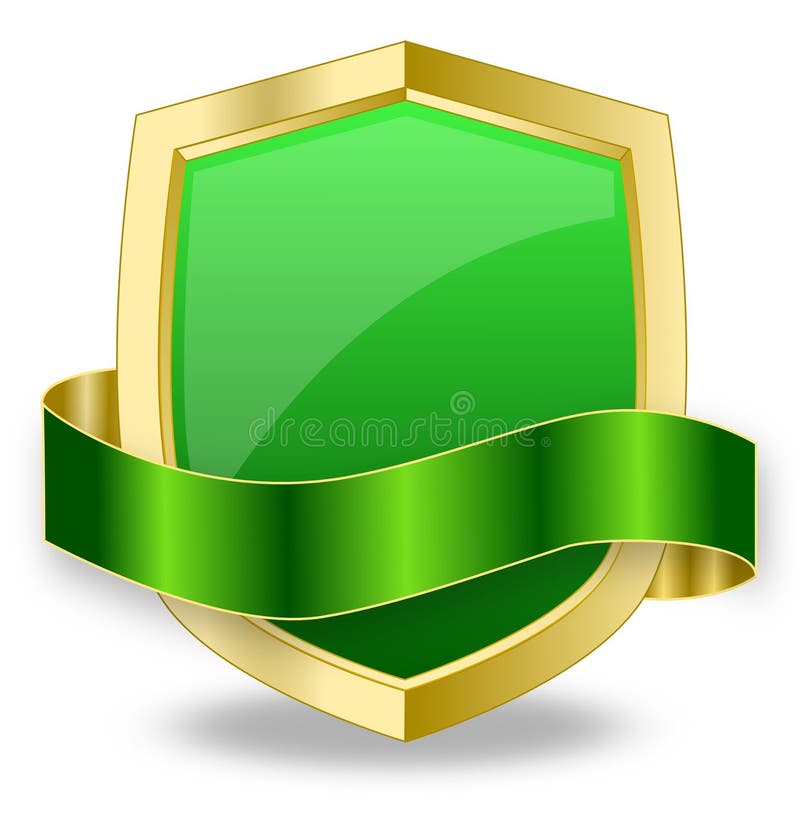 Green Shield Icon Web Design Protection Verification Stock Illustration ...
