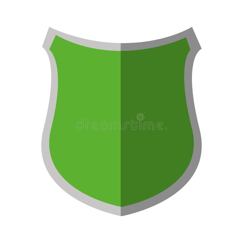 Green Shield Protection Insignia Security Shadow Stock Illustration ...