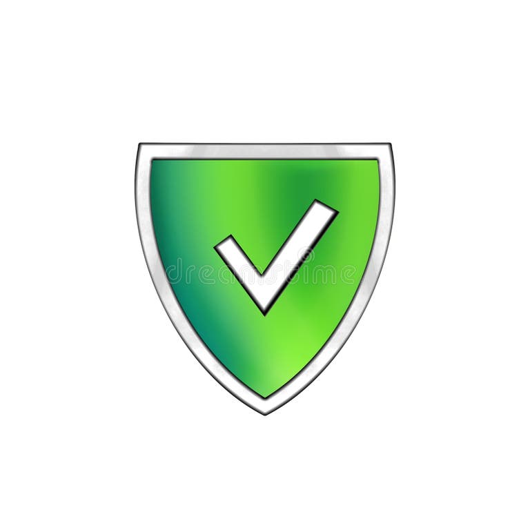Green Shield Protection Security Web Anti Virus, Defense Icon Stock ...