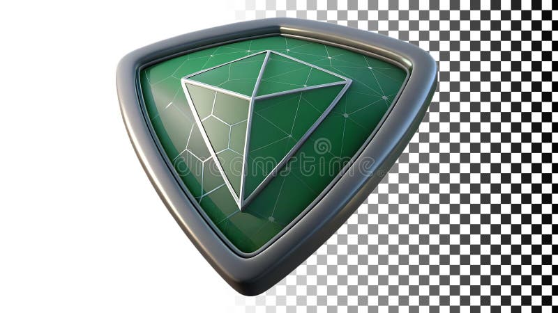 Green Shield with Triangle, Security and Defense Symbol Png Transparent ...