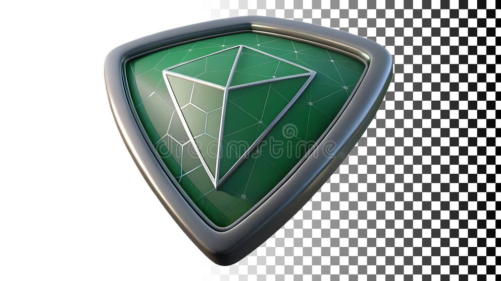 Green Shield with Triangle, Security and Defense Symbol Png Transparent ...