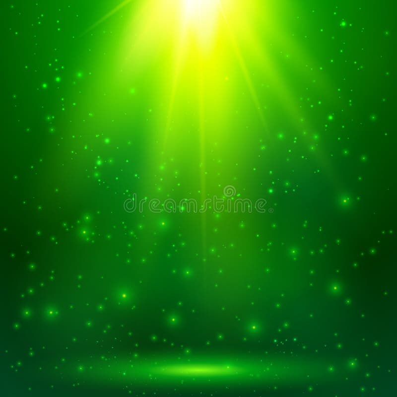 Green Shining Magic Vector Light Background Stock Vector - Illustration ...