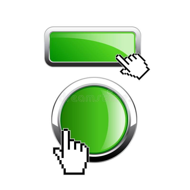 Button click here stock vector. Illustration of advertisement - 131496951