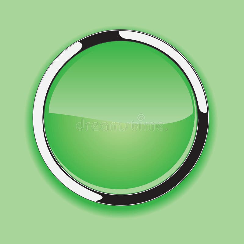 Green shiny button stock vector. Illustration of clean - 134709614