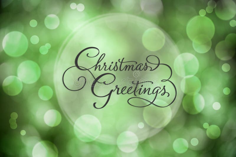 Green Shiny Christmas Background with Text Christmas Greetings Stock ...