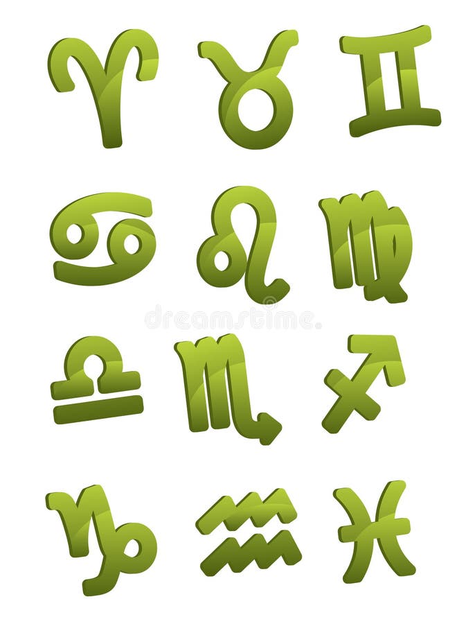 Zodiac signs stock vector. Illustration of icon, pisces - 6038376