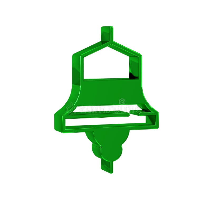 Green Ship Bell Icon Isolated on Transparent Background. Stock ...