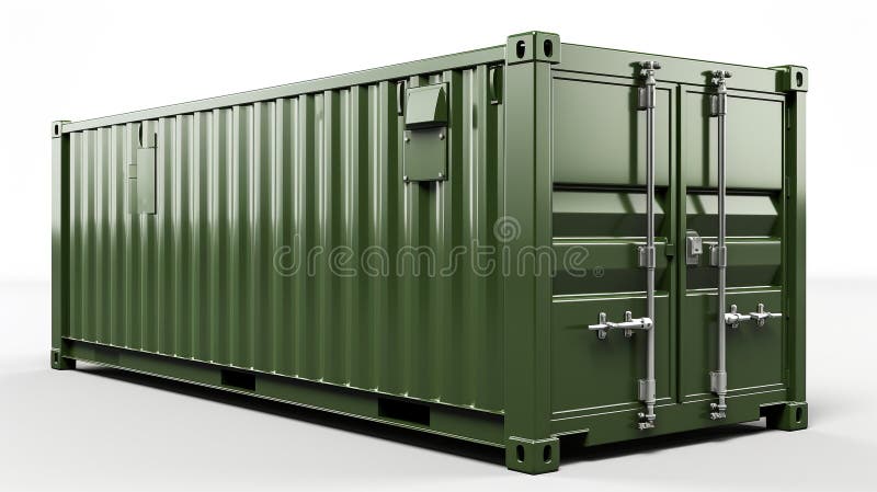 Green Shipping Container Stock Illustrations – 7,019 Green Shipping ...