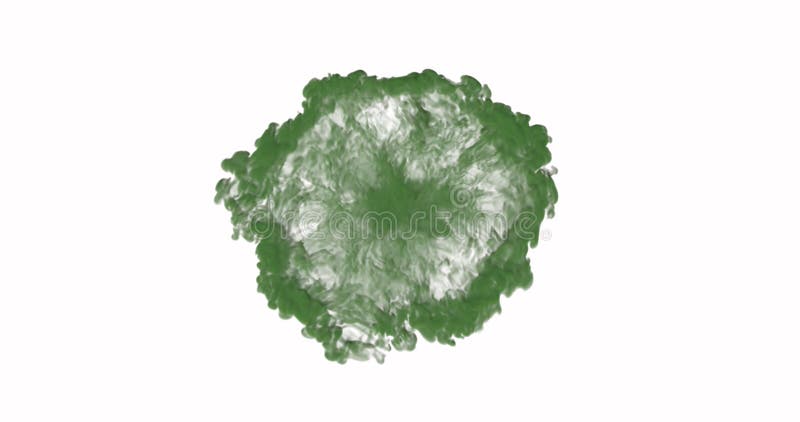 Green Shockwave Transition, Upper View, White Background 4K Stock ...