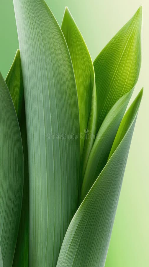 Green Shoots Emerging Against a Soft Gradient Background in Bright ...