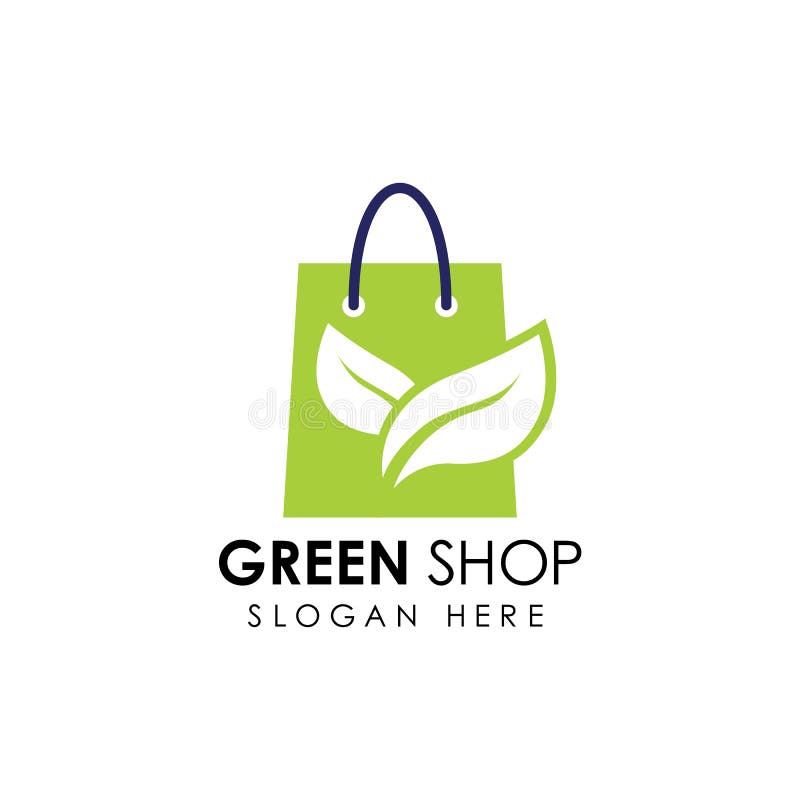 Green Shop Logo Icon Design. Shopping Bag Icon Design Stock Vector ...