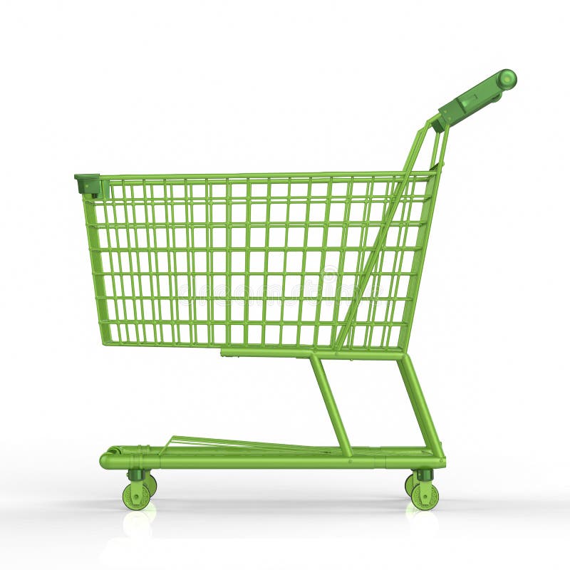 Green shopping cart stock vector. Illustration of isolated - 12959435