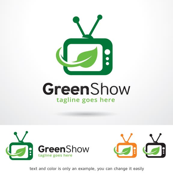 Green Show Logo Design Template Stock Illustration - Illustration of ...