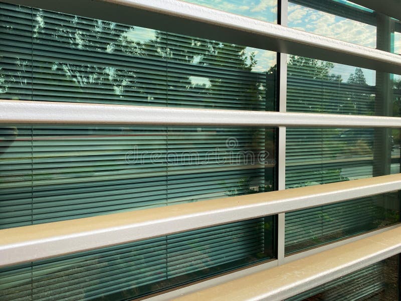 Green Shutter Blinds Horizontal Window Building House Windows ...