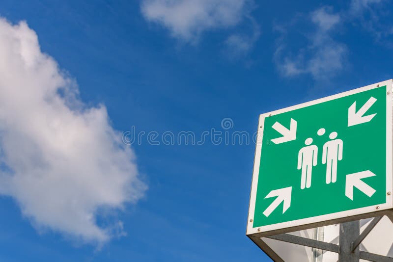 Assembly point Sign stock image. Image of safety, business - 297343797