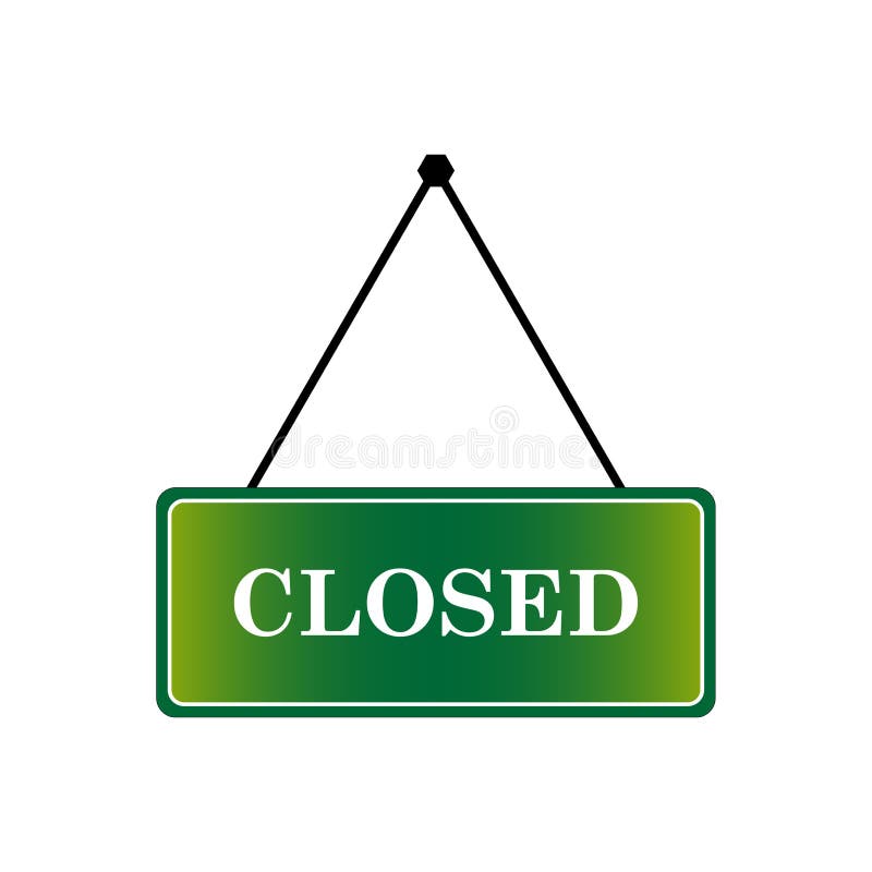 Green Sign Closed. Vector Illustration. Stock Image Stock Vector ...