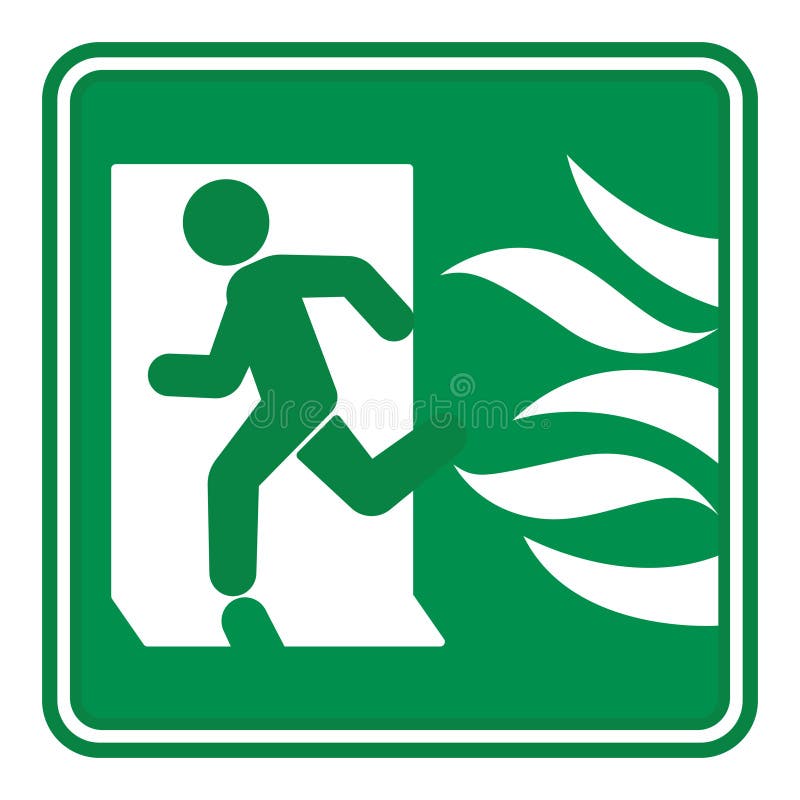 Emergency Exit Sign Vector Emergency Exit Sign Vector Stock Vector