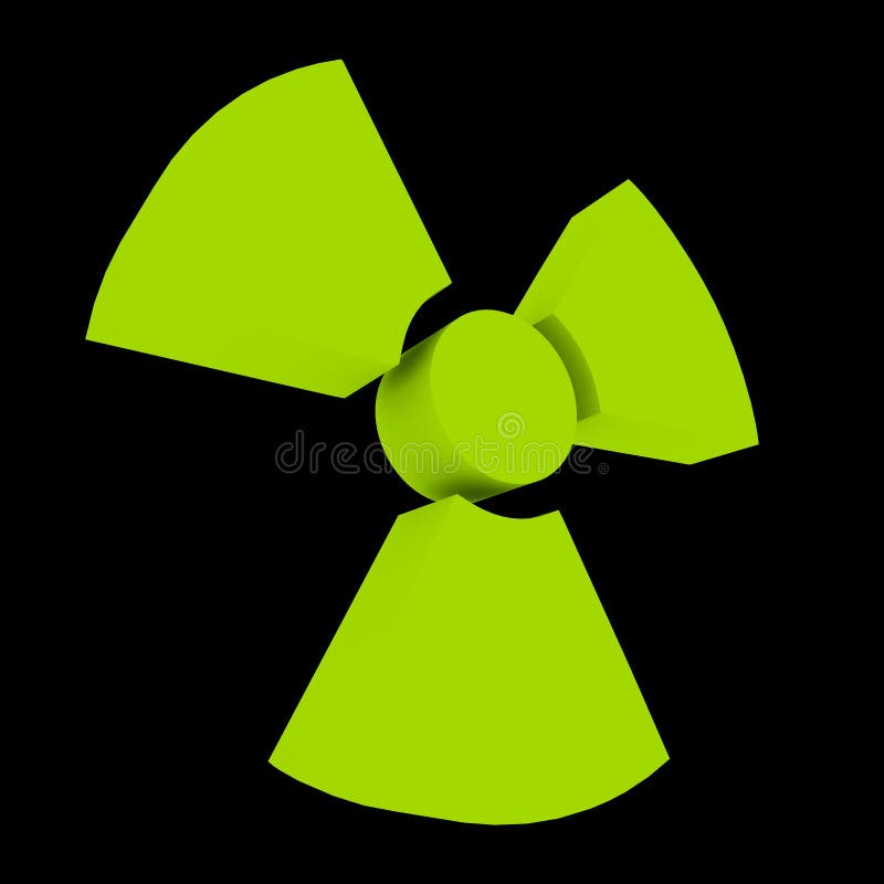 Green Sign of Radiation Hazard. Atomic Energy Stock Illustration ...