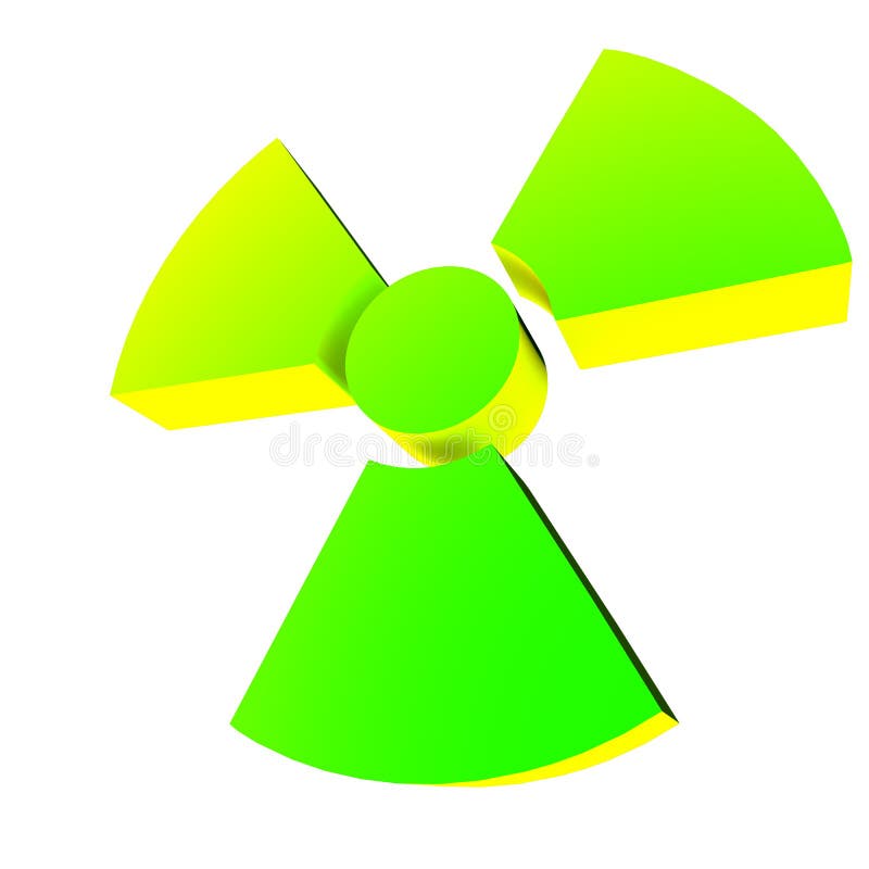 Green Sign of Radiation Hazard. Atomic Energy Stock Illustration ...