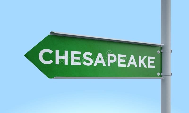 Green signpost chesapeake stock illustration. Illustration of sign ...