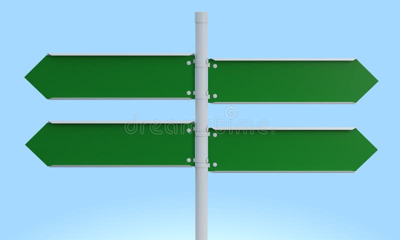 Green signpost stock illustration. Illustration of message - 84353409