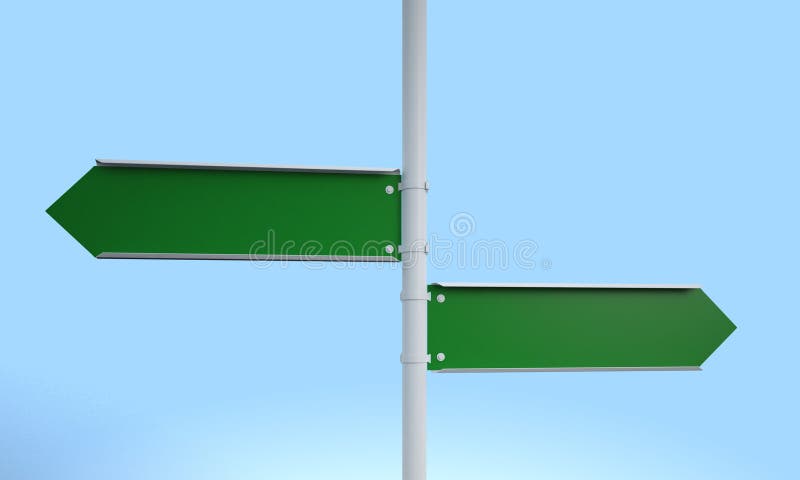 Green signpost mock-up stock illustration. Illustration of advice ...