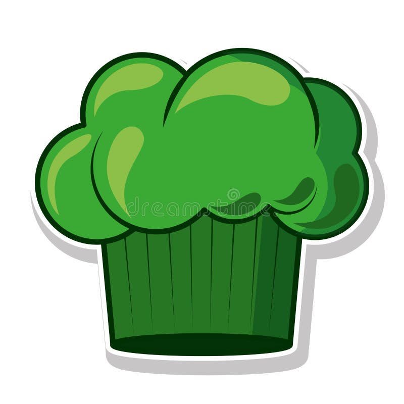 Green Silhouette with Chefs Hat Stock Illustration - Illustration of ...