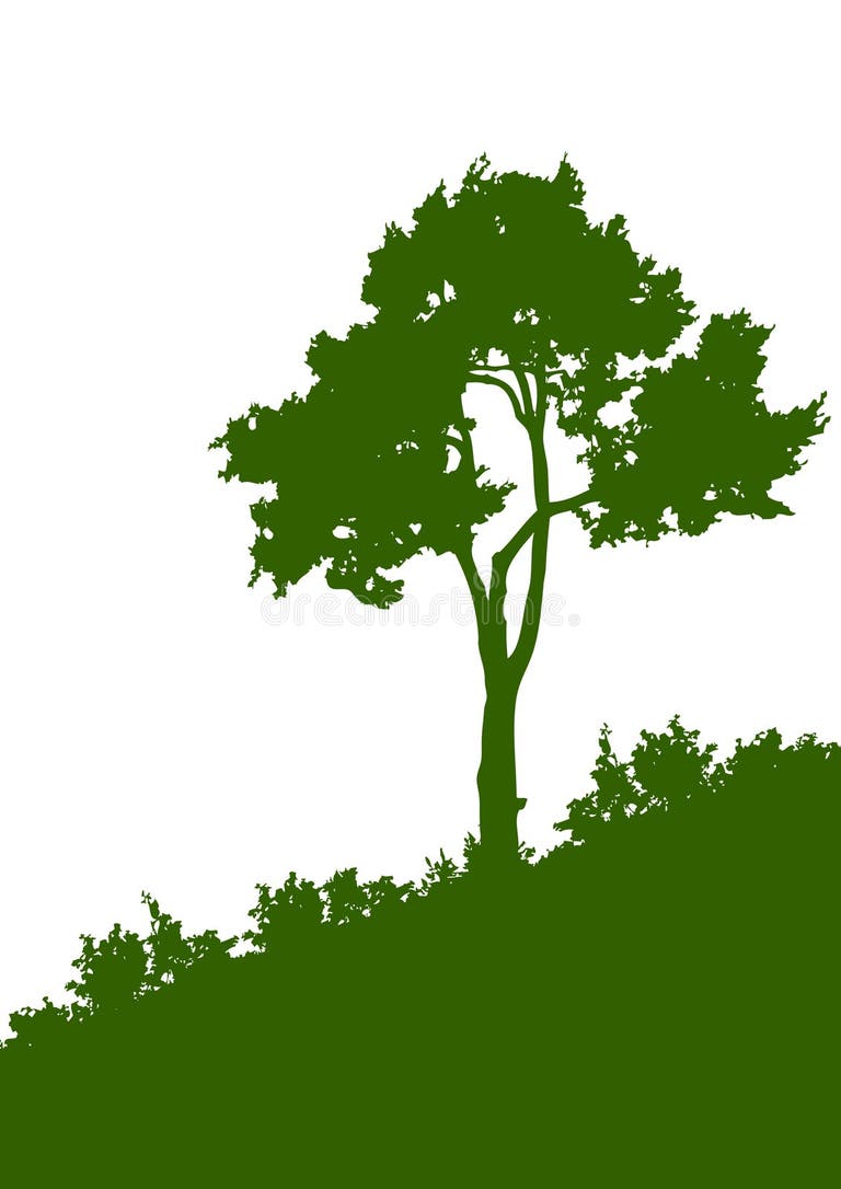 Bent Tree Silhouette Stock Illustrations – 413 Bent Tree Silhouette ...