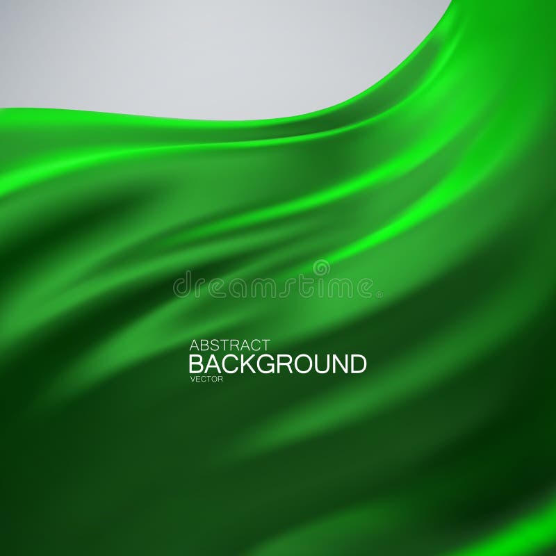 Green silk fabric. stock vector. Illustration of ceremony - 80130721