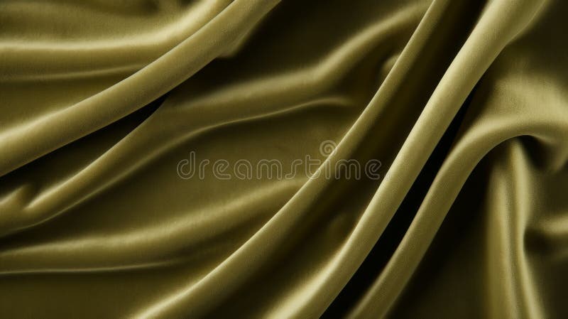 Green Silky Material with Tan Pattern - Dark Gold Style Stock Photo ...