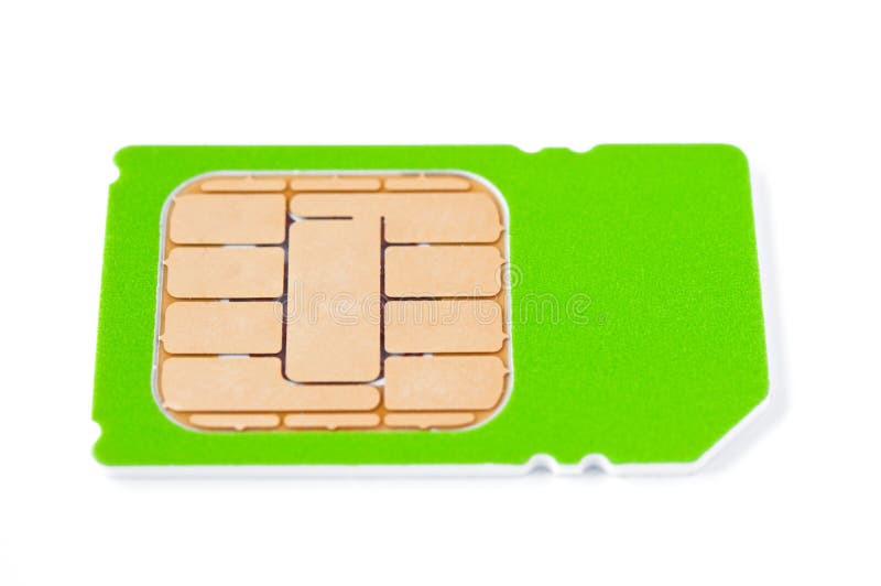 Green SIM card stock image. Image of closeup, technology - 15171699