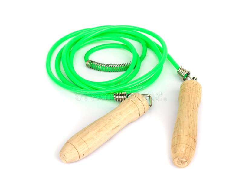 Green skipping rope. stock photo. Image of rope, single - 40396602