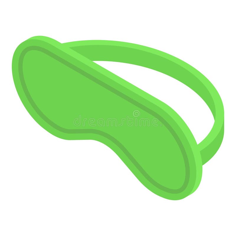 Green Sleep Mask for Sleeping Well on White Background Stock ...