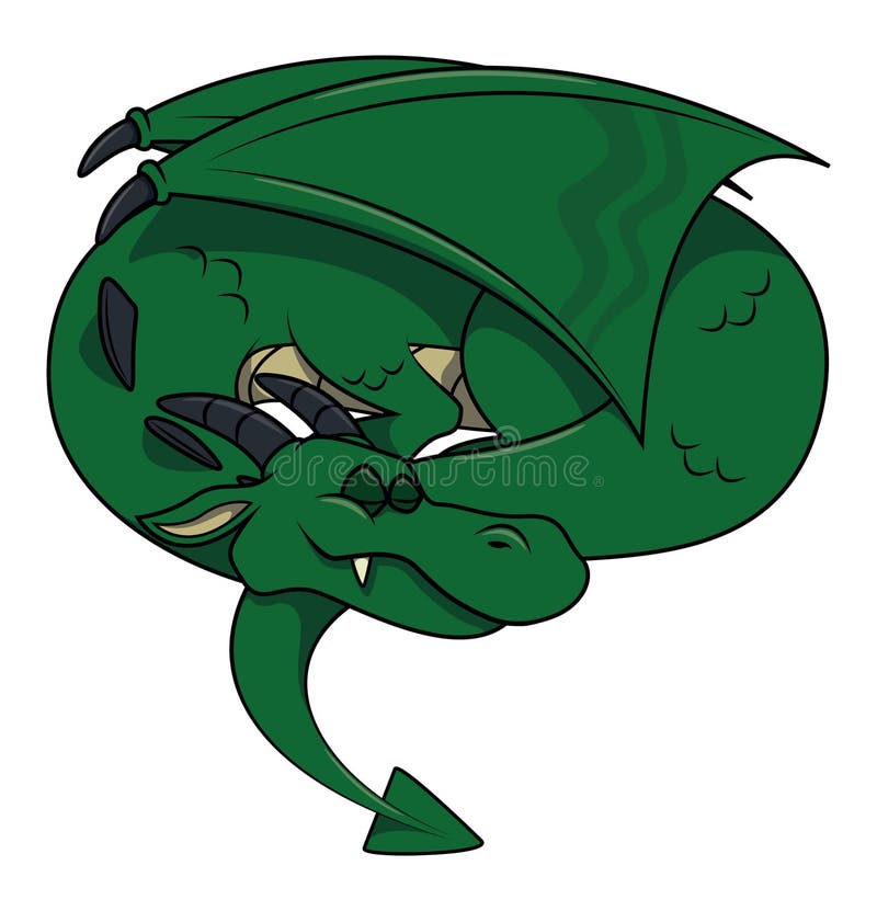 Green Sleeping Well Color Illustration Stock Vector - Illustration of ...