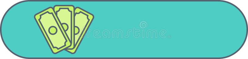 Green Slider Toggle with Dollar Bills Stack Symbol Stock Illustration ...