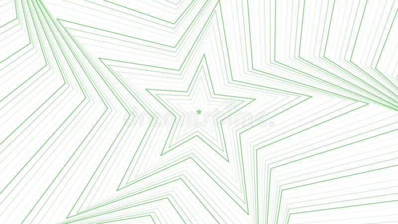 Green Slim Spin Pentagonal Star Simple Flat Geometric on White ...