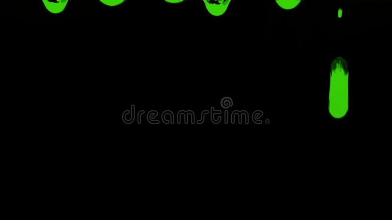 Green Slime Droplets Dripping on Black Background Stock Footage - Video ...