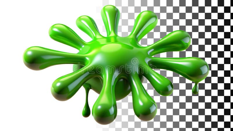 Green Slime Splash, Liquid Drip, and Abstract Element Png Transparent ...