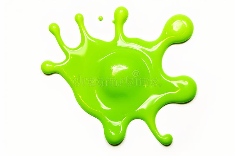 Green Slime Splat. Halloween Dripped Goo Splash Stock Illustration ...